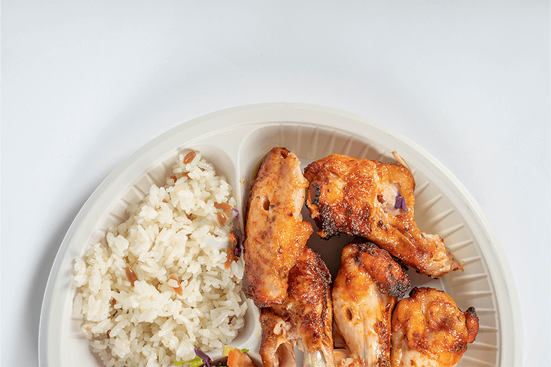 BPA Free 3-Compartment Round Plate – 23CM BPCR2330 – Bioplatepack