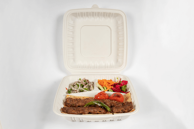 BPA Free 3-Compartment Lidded Plate BPCS2424 – Bioplatepack