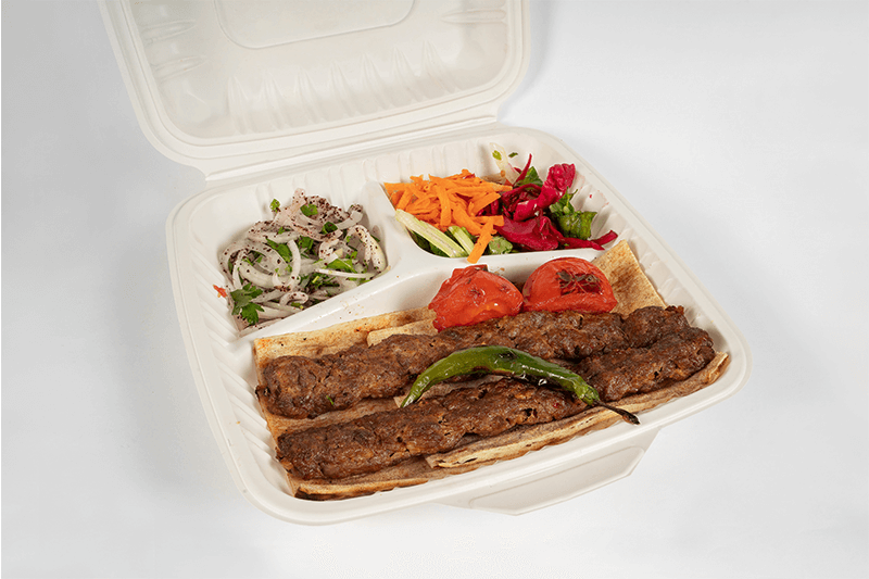 BPA Free 3-Compartment Lidded Plate BPCS2424 – Bioplatepack